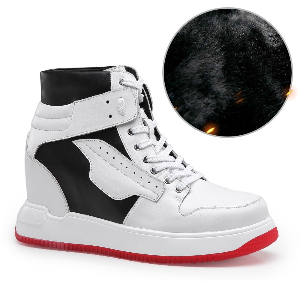 10 CM / 3.94 Inches Taller - Height Increasing Sneakers White High Top ...