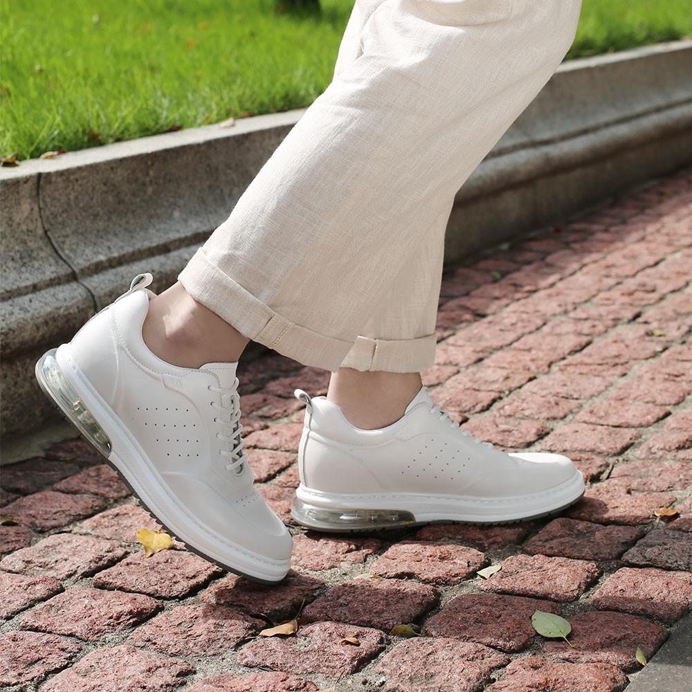 7CM / 2.76 Inches - Raising Shoes For Men Casual Elevator Shoes White ...